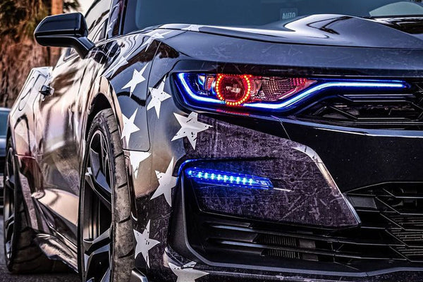 2021-2024 Dodge Durango RGBW Flow Series LED DRL Prebuilt Headlights ...