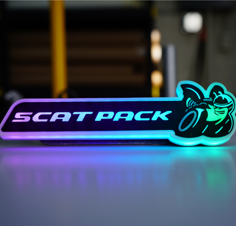 2015-2023 Dodge Charger Challenger Scatpack RGB Flow Series LED Badge ...