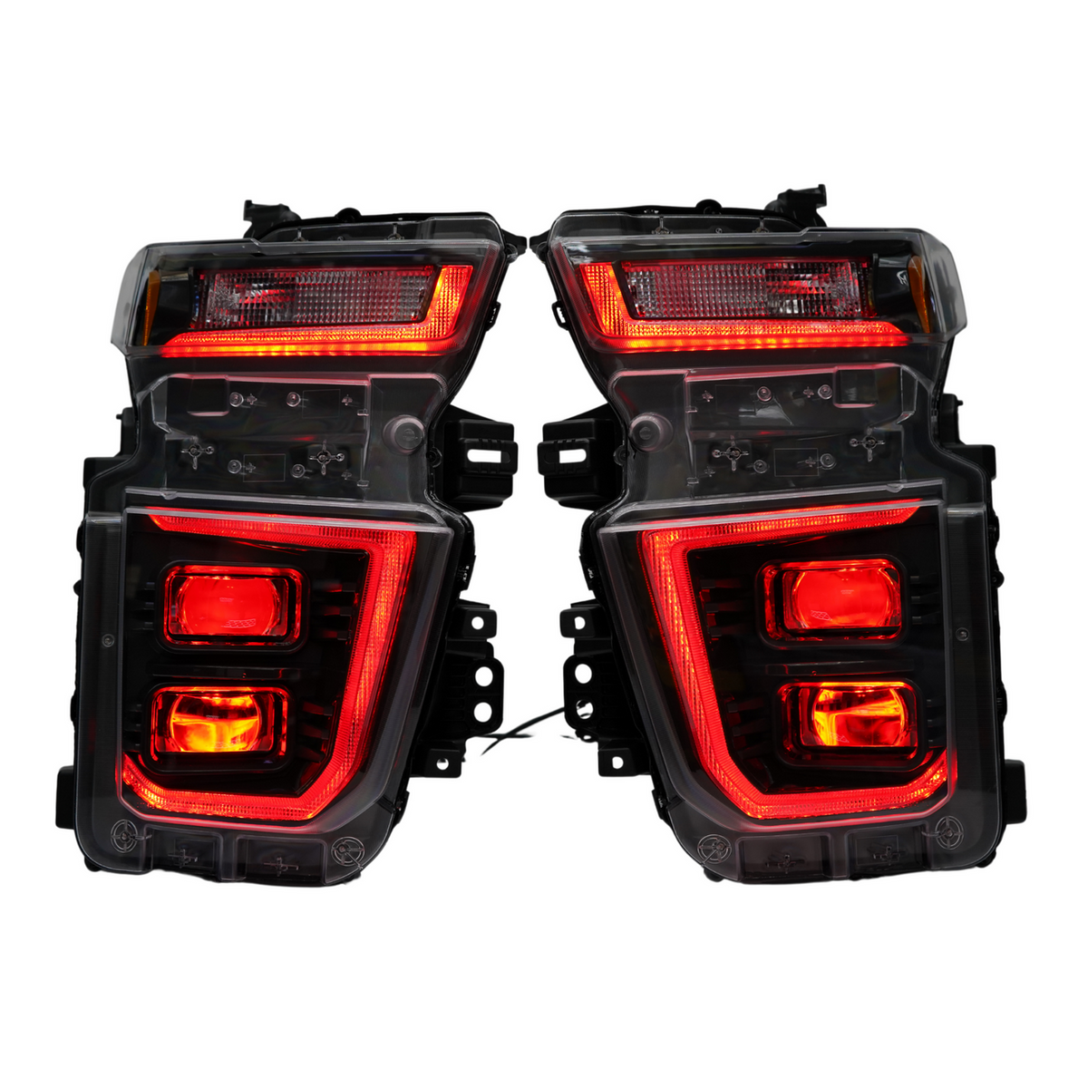 2020-2024 Chevrolet Silverado HD RGBW Flow Series HYBRID LED DRL Proje ...