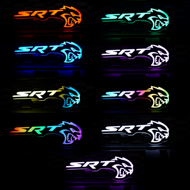2015-2023 SRT Hellcat RGBW Flow Series LED Badge Emblem Logo ...