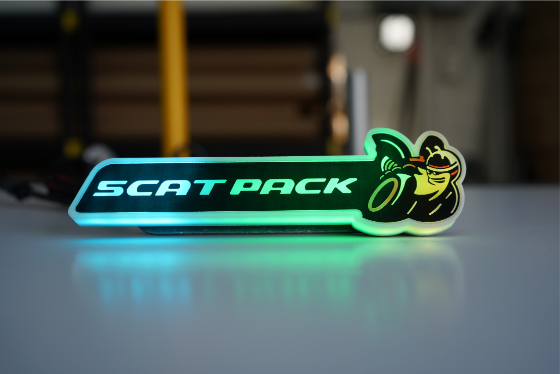 2015-2023 Dodge Charger Challenger Scatpack RGB Flow Series LED Badge ...