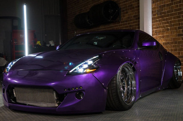 2008-2021 Nissan 370z RGBW Flow Series LED DRL Projector Headlights ...