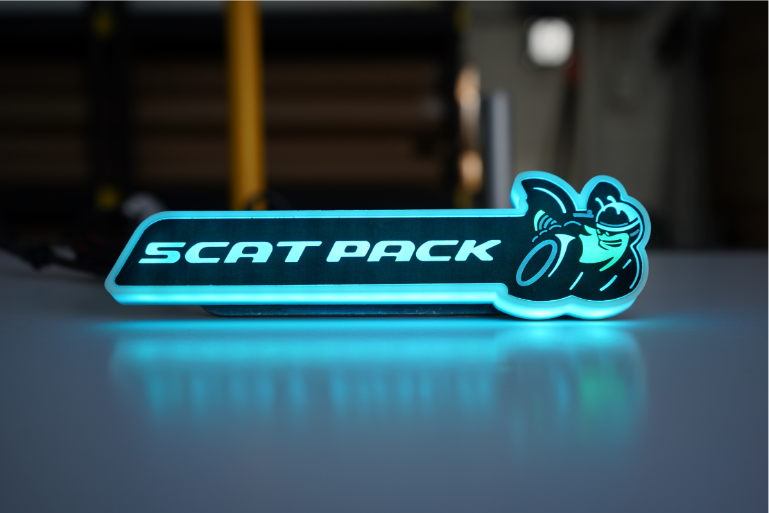 2015-2023 Dodge Charger Challenger Scatpack RGB Flow Series LED Badge ...