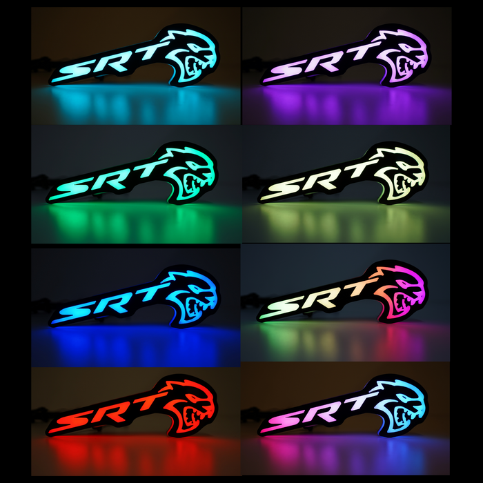 2015-2023 SRT Hellcat RGBW Flow Series LED Badge Emblem Logo ...
