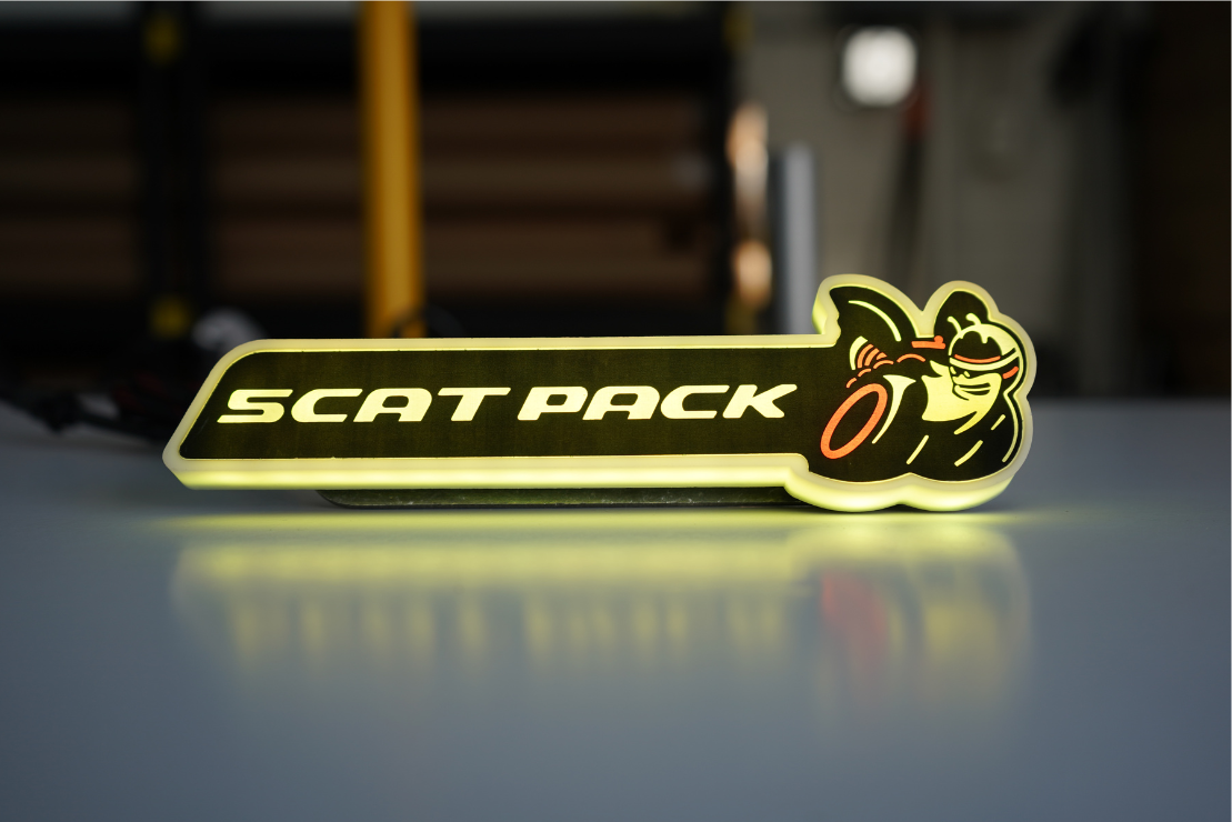 2015-2023 Dodge Scatpack RGB Flow Series LED Badge Emblem Logo