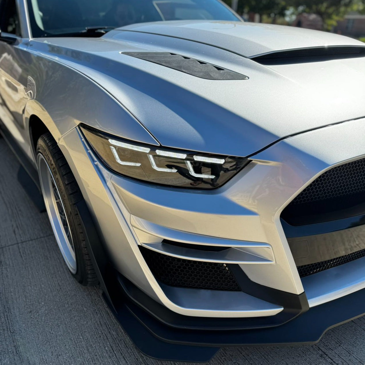 2015-2017 Ford Mustang ANIMATED SCANNING Tri-Beam LED DRL Projector He ...
