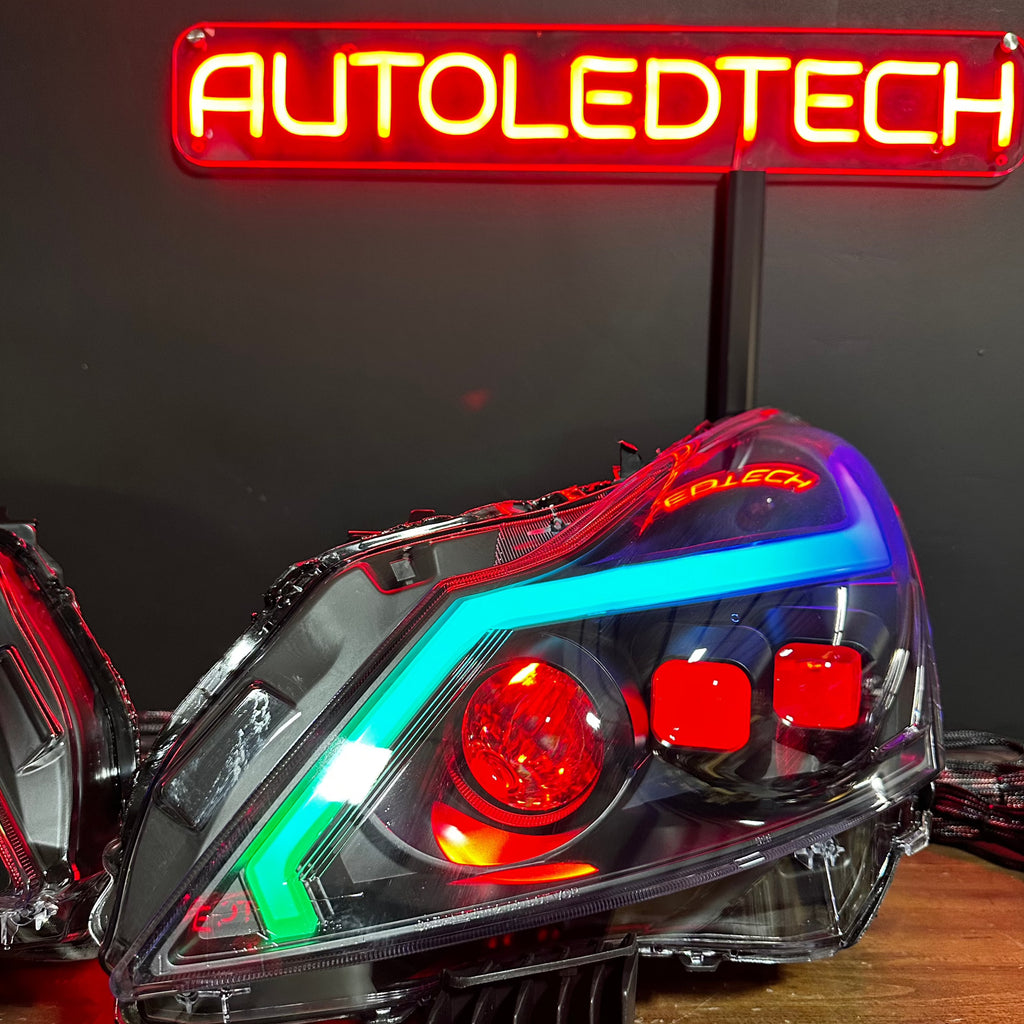 2010-2015 Infiniti G37/G25/Q40 Sedan RGBW Flow Series LED DRL Custom H ...