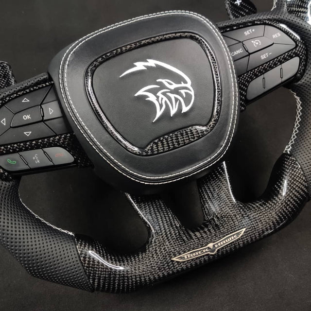 2014-2021 Jeep Trackhawk SRT Custom Carbon Fiber Steering Wheel w/ LED ...