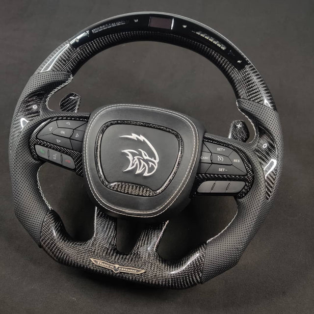2014-2021 Jeep Trackhawk SRT Custom Carbon Fiber Steering Wheel w/ LED ...