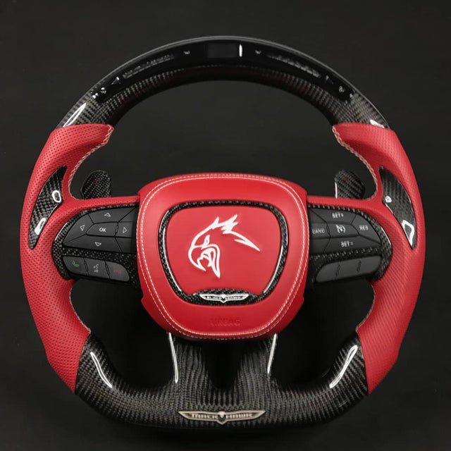 2014-2021 Jeep Trackhawk SRT Custom Carbon Fiber Steering Wheel w/ LED ...