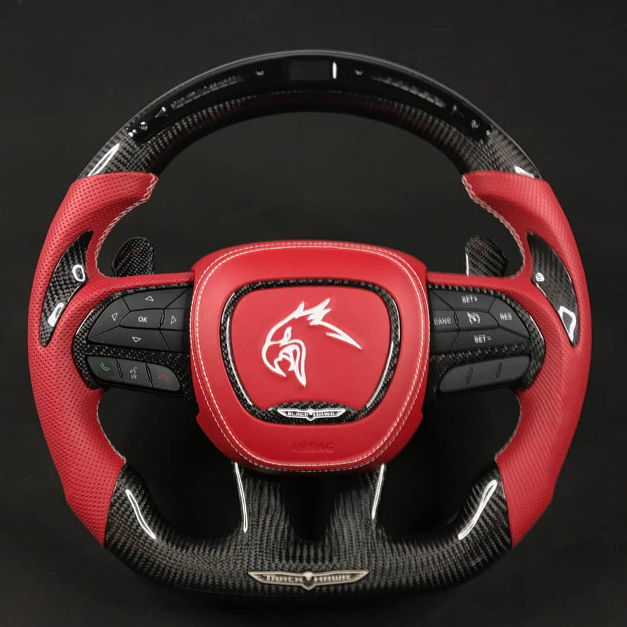 2014-2021 Jeep Trackhawk SRT Custom Carbon Fiber Steering Wheel w/ LED ...