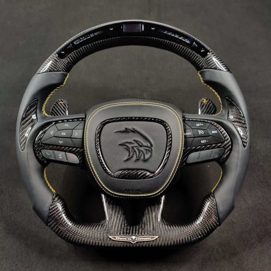 2014-2021 Jeep Trackhawk SRT Custom Carbon Fiber Steering Wheel w/ LED ...