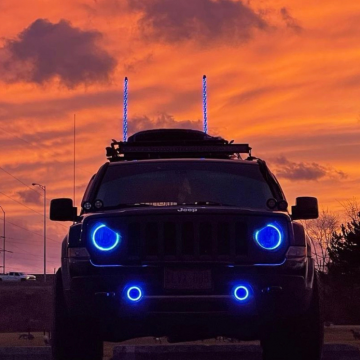 2007 2015 Jeep Patriot RGBW Flow Series LED Halo Kit