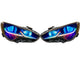 2017-2024 Kia K8 Stinger RGBW Flow Series LED DRL Prebuilt Headlights ...