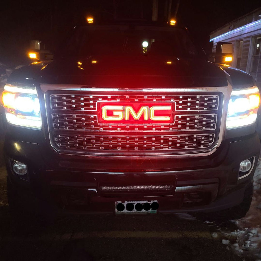2019-2023+ GMC Sierra Illuminated RGBW LED Badge Emblem Logo ...