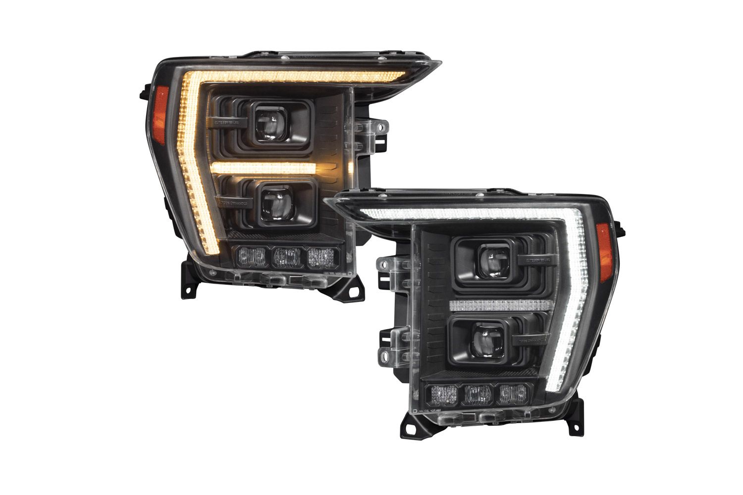 2021-2023+ Ford F-150 & Raptor ELITE MAX LED White/Amber DRL Projector ...