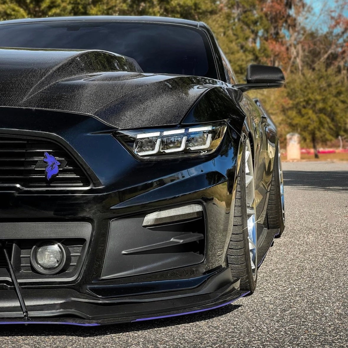 2015-2017 Ford Mustang ANIMATED SCANNING Tri-Beam LED DRL Projector He ...