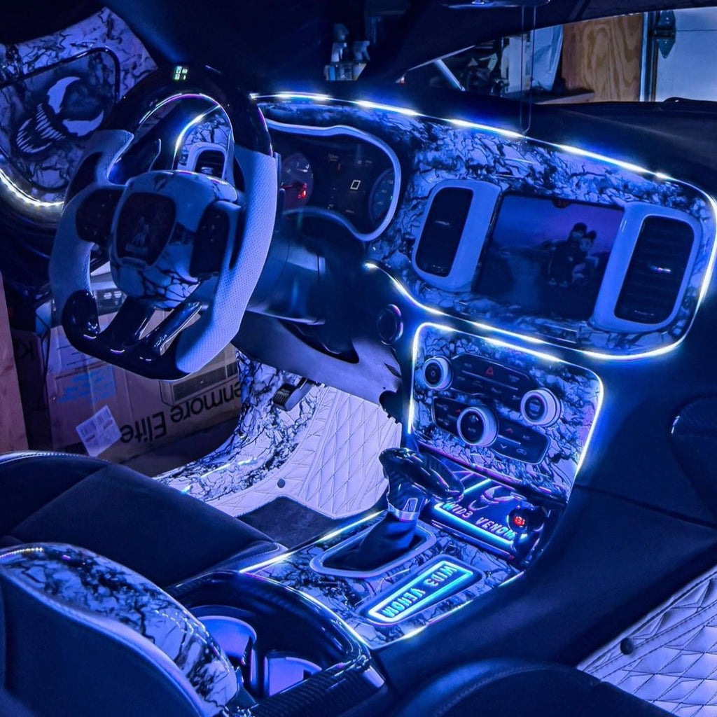 Flow Series LED Interior Dash Trim Ambient Lighting + Footwell Lightin ...