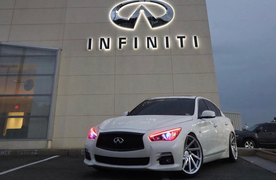 2014-2024 Infiniti Q50 RGBW Flow Series LED DRL Prebuilt Custom Headli ...