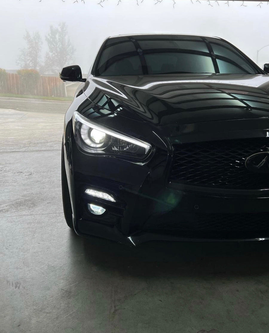 2014-2024 Infiniti Q50 RGBW Flow Series LED DRL Prebuilt Custom Headli ...