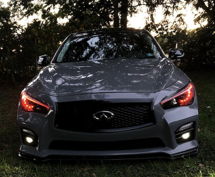 2014-2024 Infiniti Q50 RGBW Flow Series LED DRL Prebuilt Custom Headli ...