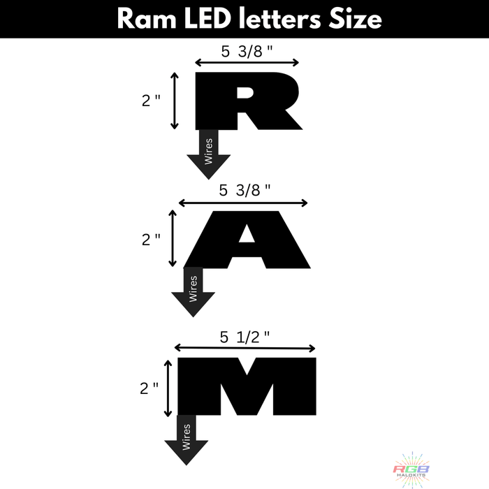 2019-2024 RAM LED Illuminated Badge Emblem Logo 2.0 (Flow Series ...