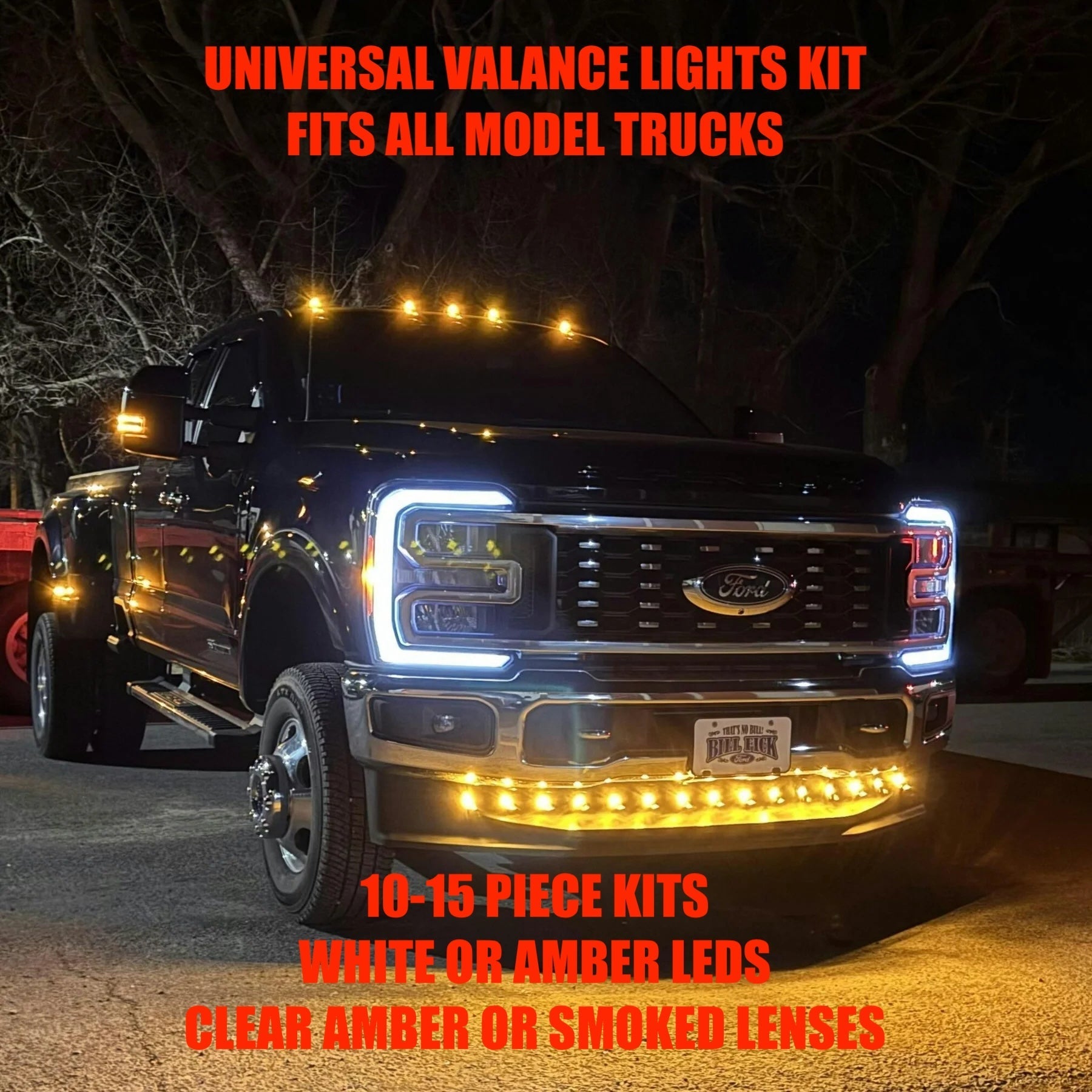 1990-2024+ Ram 2500 3500 HD Front Valance LED Accent Running Lights Ki ...