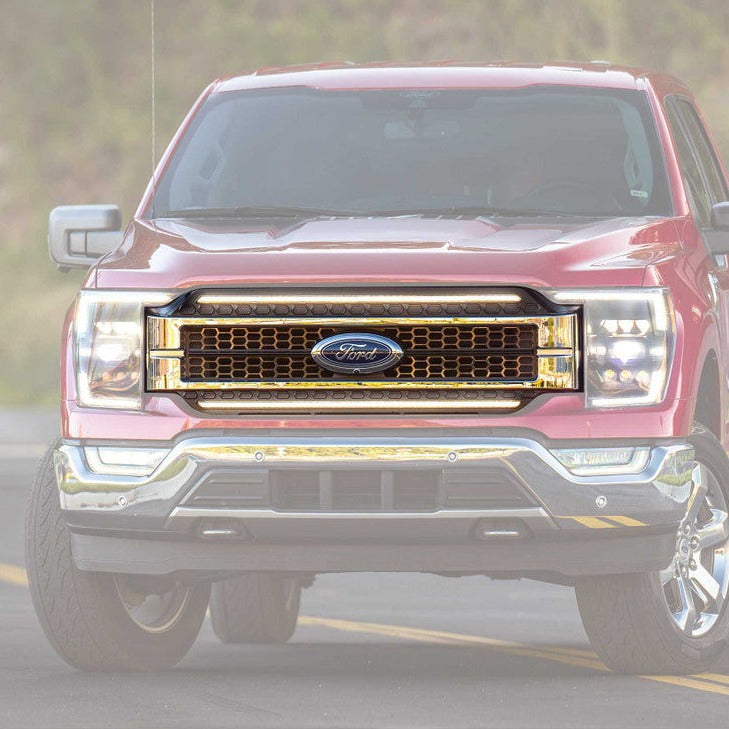 2021-2023+ Ford F150 White or Amber LED DRL XBG Grill Light Assembly ...