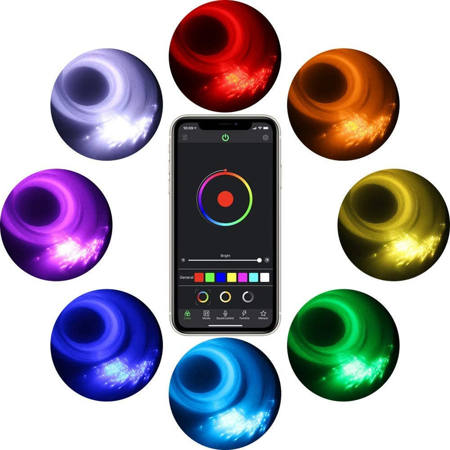 RGBW LED SHOOTING STAR Starlight Headliner Roof 10W Kit (550 1100 Star ...