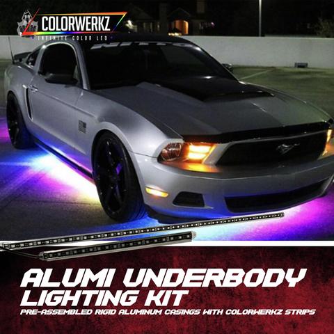 4-Piece Aluminum-Cased LED Underbody Underglow Lights Kit (RGB RGBW Fl ...