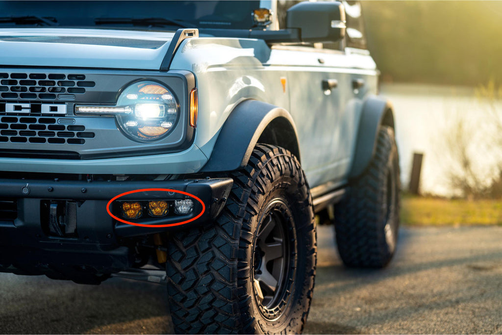 2021-2023+ Ford Bronco 4Banger LED Fog Lights Pods + Bracket Assembly ...