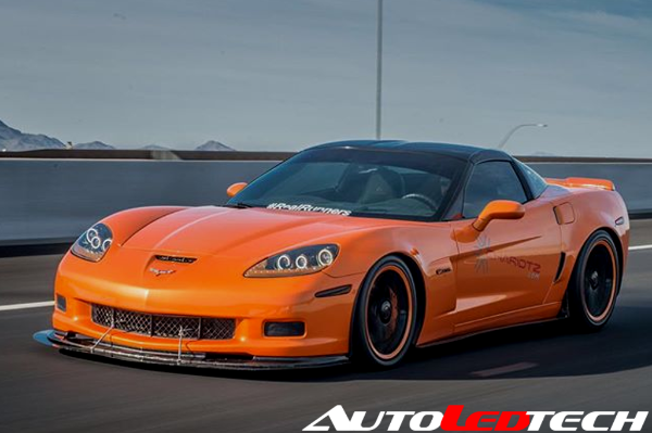2005-2013 Chevrolet C6 Corvette RGBW Color-Chasing LED Halo DRL Kit ...