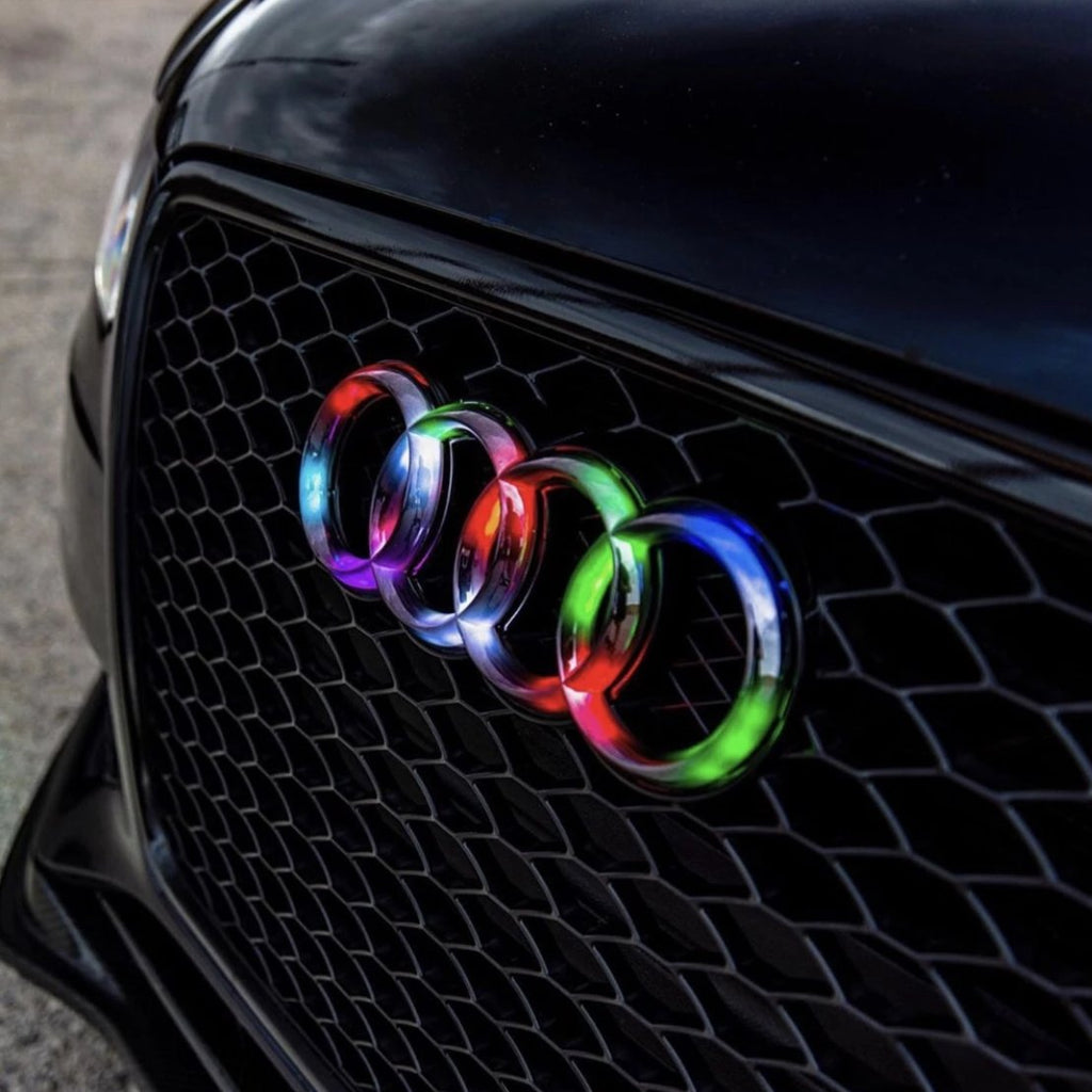 Audi Rings RGBW Color-Changing LED Emblem Logo Badge (Flow Series ...