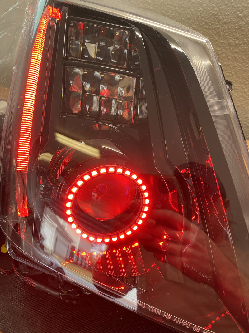 2008-2015 Cadillac CTS & CTS-V RGBW Flow Series LED Halo DRL Headlight ...