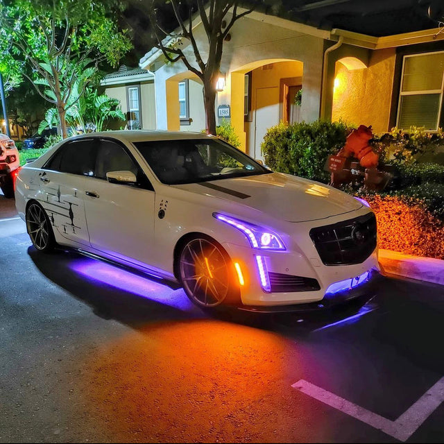 2014-2020 Cadillac CTS CTS-V RGBW Color-Chasing LED Halo + DRL Tube Ki ...