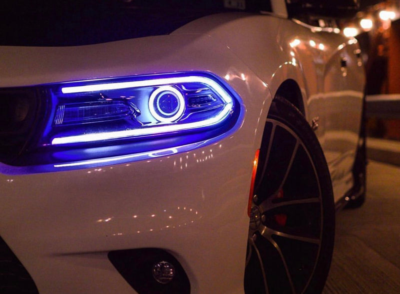 2015-2023 Dodge Charger RGBW Flow Series Halo LED DRL Prebuilt Halo He ...