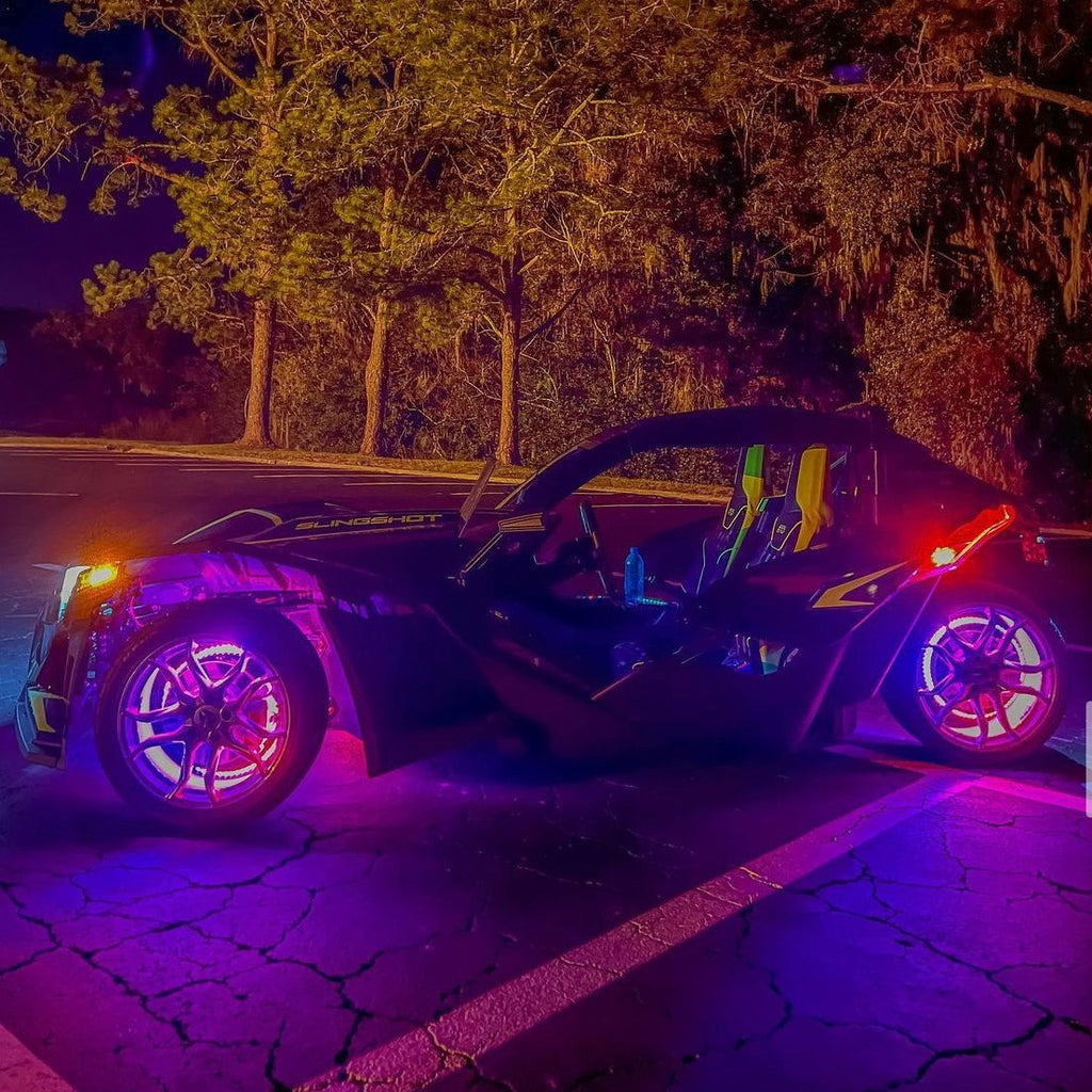2015-2024 Polaris Slingshot RGB Flow Series LED Wheel Ring Lights Kit ...