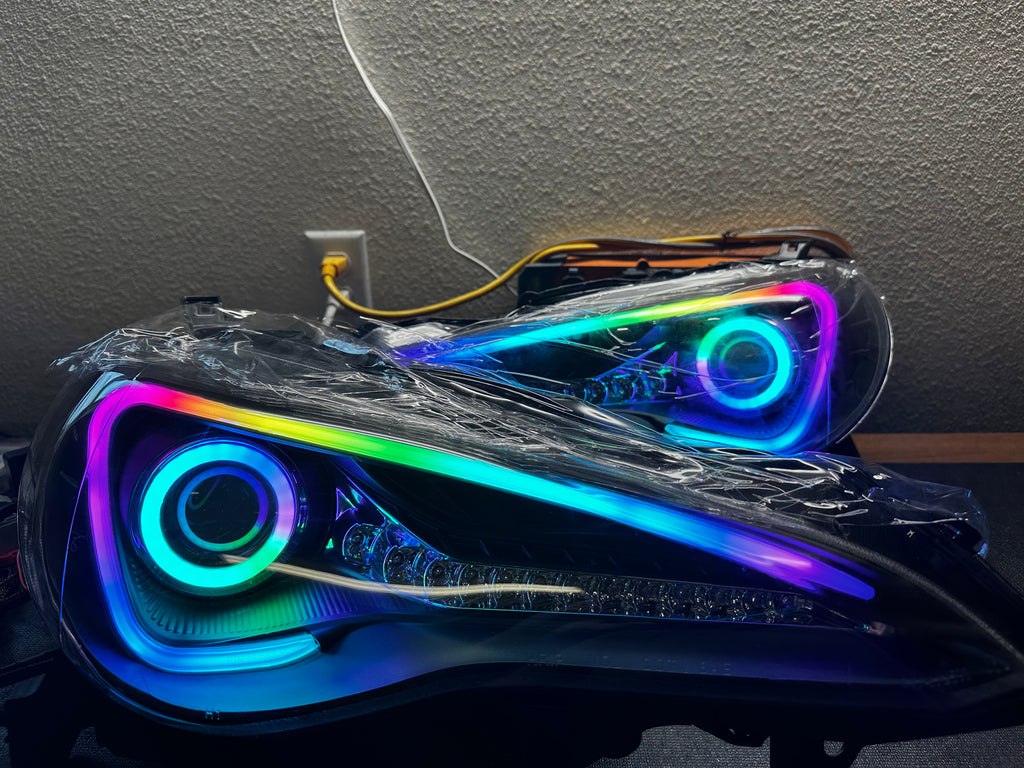 2012-2020 Toyota 86 GT86 RGBW Flow Series Spec-D LED Halo DRL Headligh ...